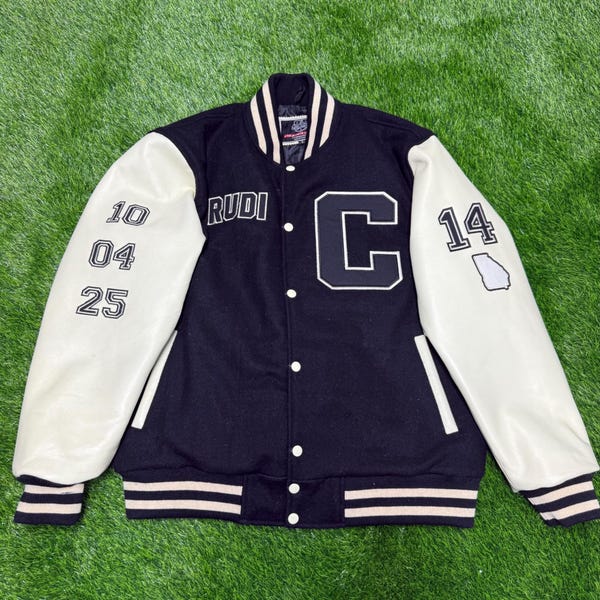 Customizable Varsity Jacket: Personalized Embroidered Letterman Jacket ...