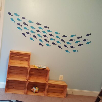 SCHOOL OF FISH Wall Decals Nursery Children Decor Underwater Set by ...