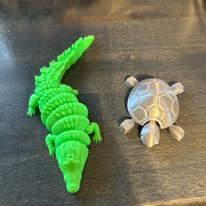 Cute Turtle Articulating 3D Printed Fidget Toy, Handcrafted Interactive ...