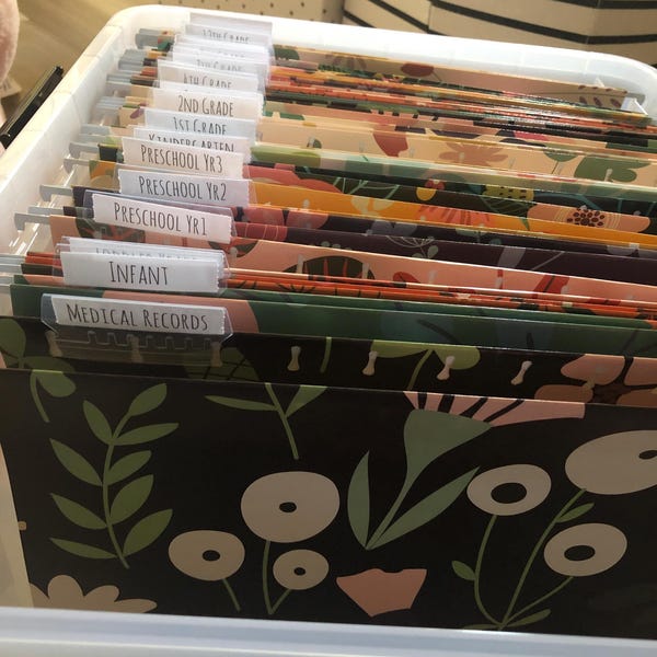 Kids File Box , Memory Box , Milestone Tote , School Organization ...