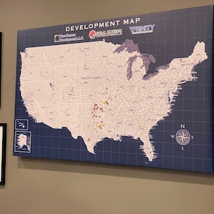 Navy Push Pin Travel Map World, Custom Push Pin World Map, Canvas Map ...