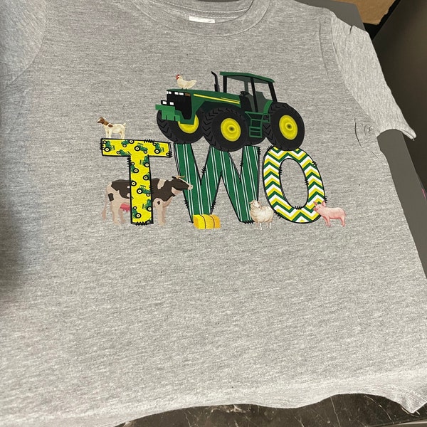 Personalized Tractor Name, Sublimation Tractor Birthday Digital Image ...