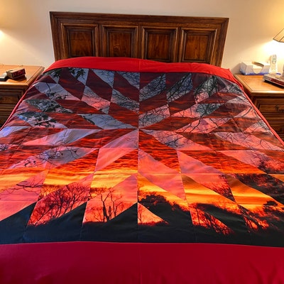 Large Sunrise/sunset Quilt Kit 58 Square Quilt - Etsy