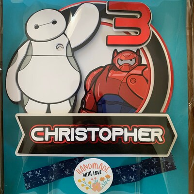 Baymax Cake Topper Big Hero 6 Cumpleaños Baymax Decoración De ...