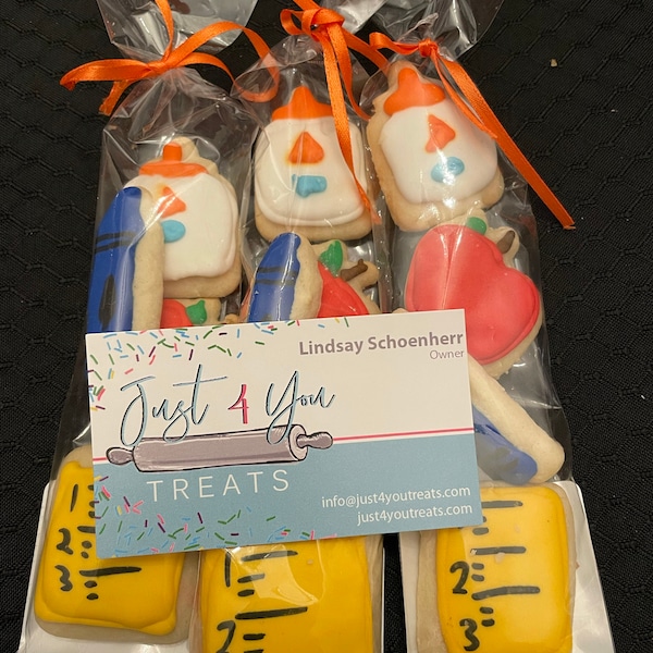 Mini Back to School Cookies (1 Bag) , Teacher Cookies, Teacher ...