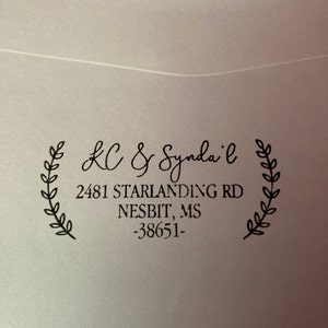 Script Embosser for Envelopes Return Address Embosser Stamp | Etsy