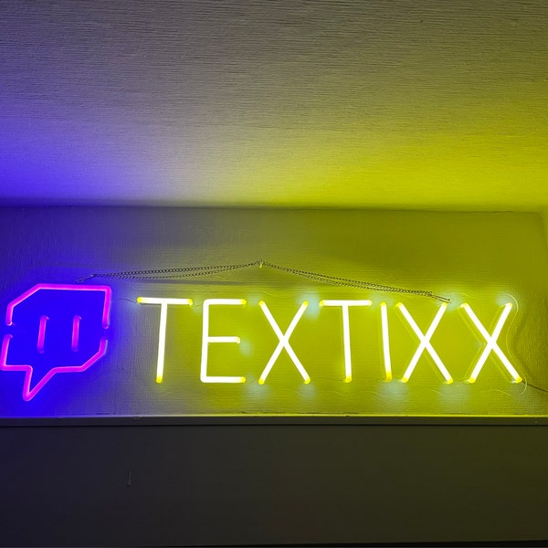 Custom Twitch Name Neon Sign - Personalized Streamer LED Light - Gamer ...