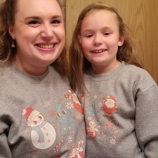 Embroidered Couples Christmas Sweaters, Matching Gingerbread Christmas ...