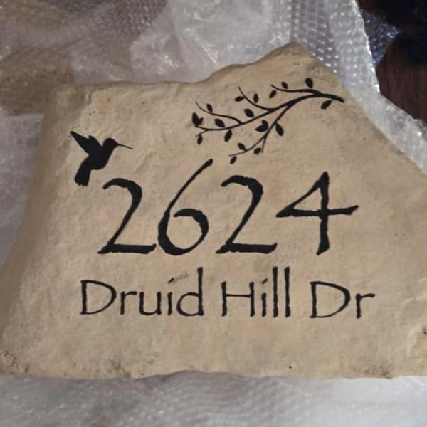 Large Engraved Address Stone Free Design, Text, Graphics & Color - Free ...