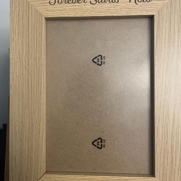 Custom Wood Photo Frame, Engraved Picture Frame Gift, Bespoke Engraving ...