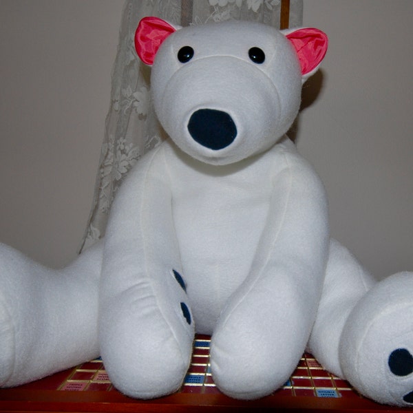 Sherbet Polar Bear PDF Sewing Pattern 30" Long Stuffed Animal - Etsy
