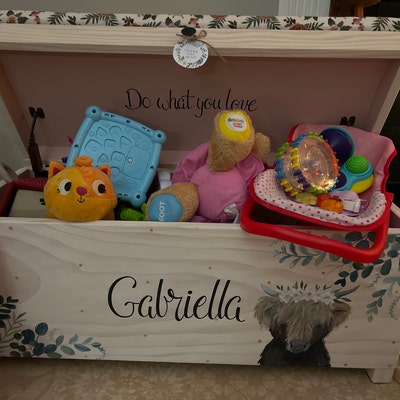 Toy Box NEW HINGES Toy Bin Kids Toy Chest Wood Toy Box - Etsy