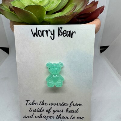 Worry Bear Card PNG, Backing Card Template for Worry Bear, Pocket Hug ...