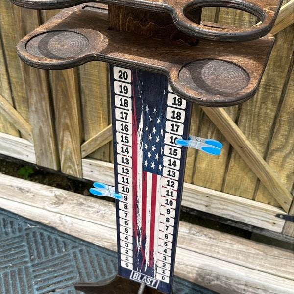 Cornhole Scoreboard, Beer Holder, iPhone Holder, Cup Holders. - Etsy