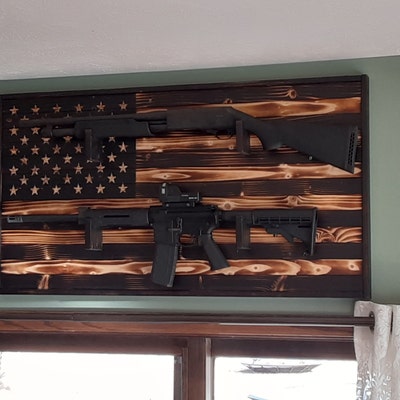 GUN RACK FLAG Veteran Made American Flag 2A Gun Flag Gun - Etsy