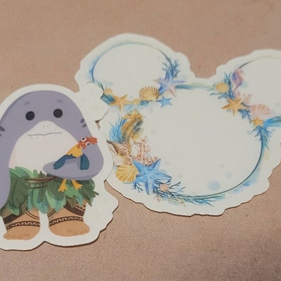 Maui With Hei Hei Plushie Transparent Disney Laptop Stickers/ Moana Te ...