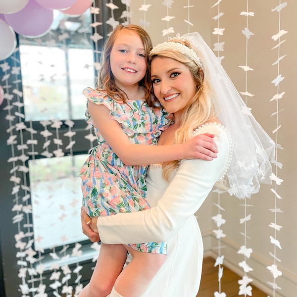 20 Strands Cream Paper Butterfly Garland ,butterfly Backdrop ,party ...