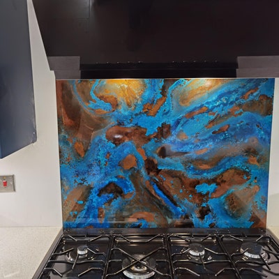 Copper Splashback Weathered Patina Backsplash - Etsy