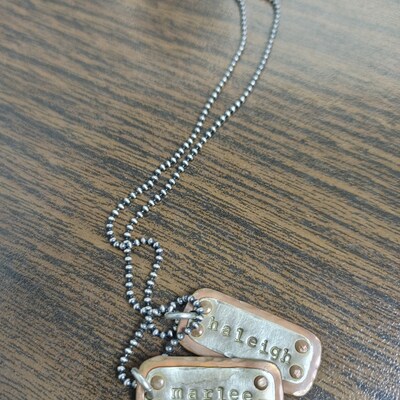 Personalized Rustic Dog Tags, Personalized Gift for Dad, Gift for ...