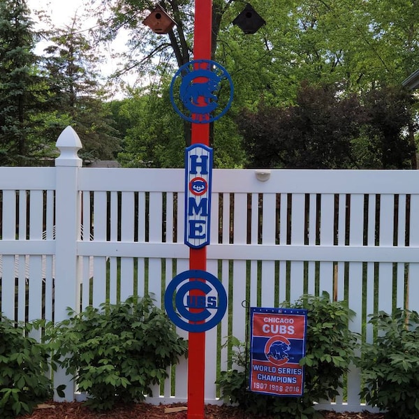 Chicago Cubs "cubs Home" Wood Decor Sign | Chicago Cubs Gifts | Chicago ...