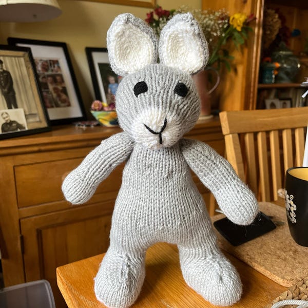 Elderberry Bunny PDF Knitting Pattern Download - Knitted Flat - Written ...