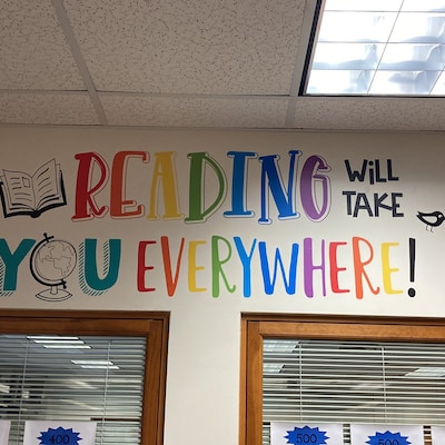 Reading Will Take You Everywhere Wall Decal Classroom Vinyl - Etsy