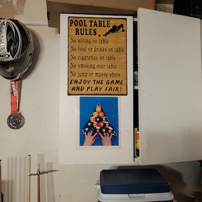 Pool Table Rules Bartender Billiards Pool Bar Pub Canvas Sign Home ...