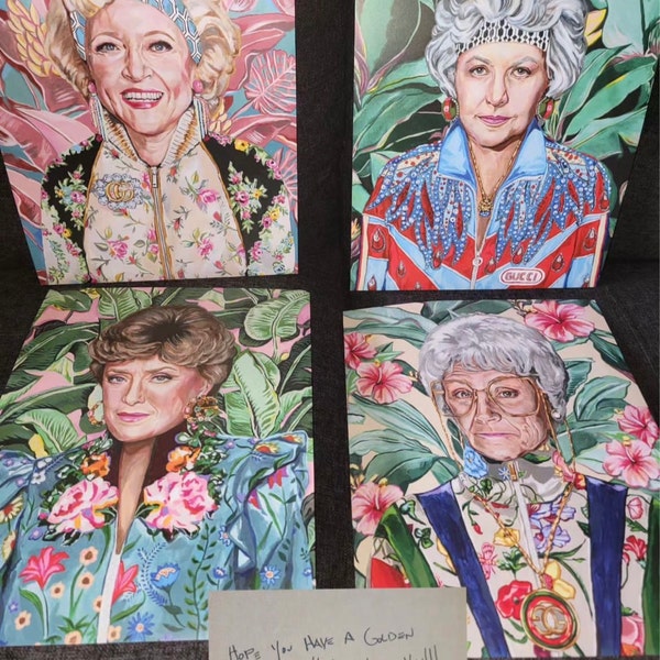Rose - Rose Nylund - Acrylic Painting - Betty White - Art Print ...
