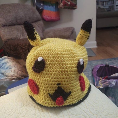 Pikachu Hat Crochet Pattern Pokemon Crochet Hat Pattern Pikachu Costume ...