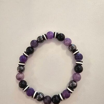 Shinso BNHA Real Crystal Bead Bracelet - Etsy