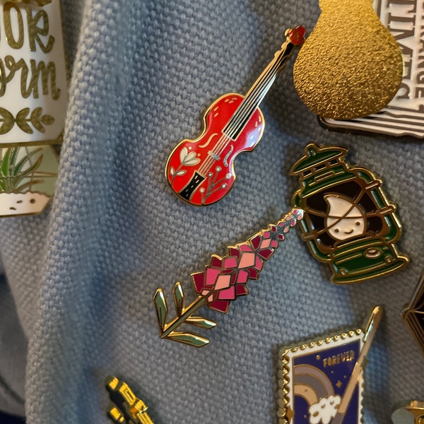 Flower Fireweed Enamel Pin Enamel Pins, Flower Pin, Cute Pins, Nature ...