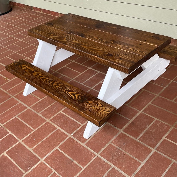 Kids Picnic Table Plan, Small Picnic Table Plan, Child Table Plan ...