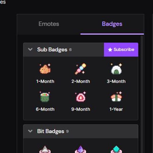 Bear Sub Badges - [twitch] - Etsy