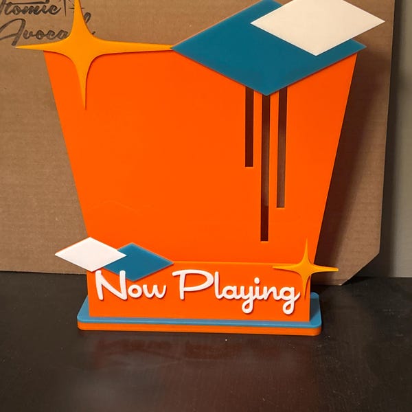 Mid Century Modern "now Playing" Record Stand: Retro LP Vinyl Holder - Etsy