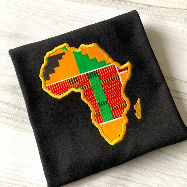 Africa Continent Applique Embroidery Design in 4x4, 5x7, and 6x10 Sizes ...