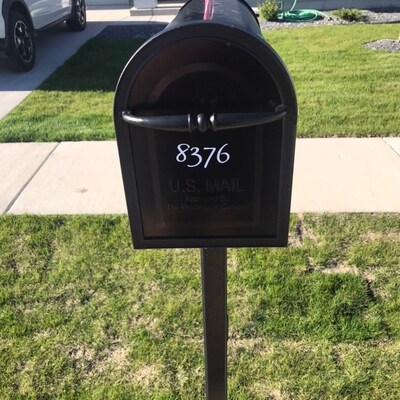 Smooth, Modern Style Mailbox Address Numbers cost for up to 4 Numbers ...