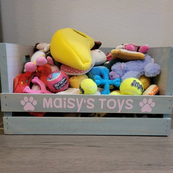 Small Dog Toy Box Toy Crate Pet Storage Pet Toy Crate Customized Pet ...