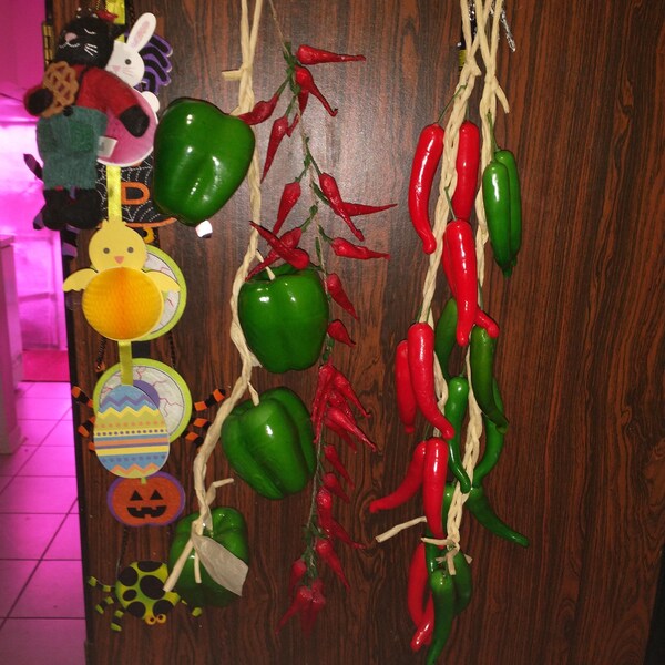 Artificial Vegetable String Fruit String, Corn, Pepper, Garlic, Wall ...