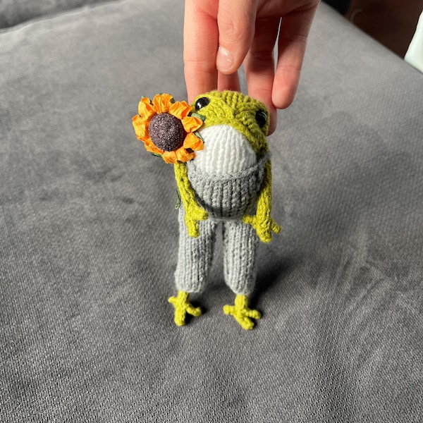 Cute Green Frog With Sweater,froggie Frog Crochet,amigurumi Frog ...