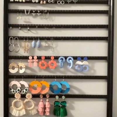 16 Earring Holder Slats Iorganize® DIY Organizer 9 Colors 3 Styles ...