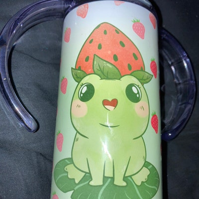 Strawberry Frog Sippy Cup 12 Oz Double Walled Stainless - Etsy