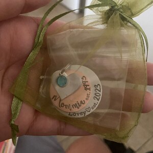 Personalized Hand Stamped Keychain. Pregnancy Announcement. New Grandma ...