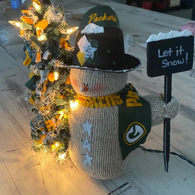 Green Bay Packers Snowman let It Snow - Etsy