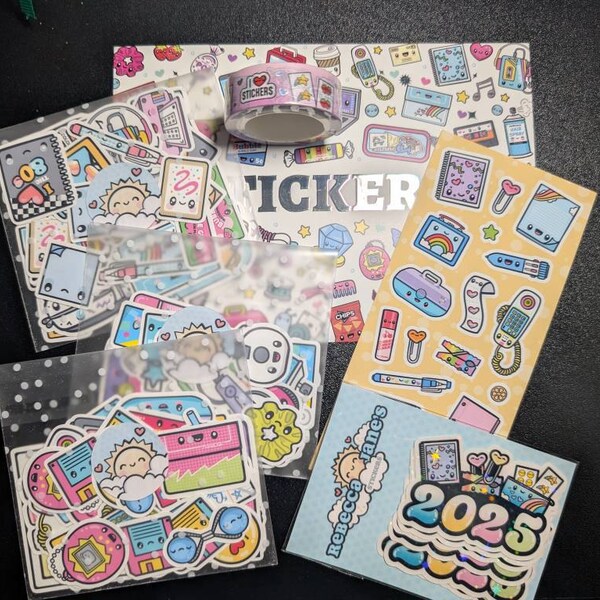 Cute Stationery Sticker Sheet - Etsy