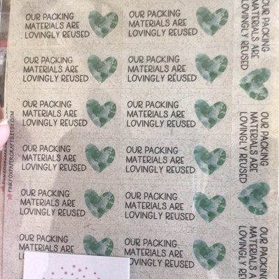 Our Packing Materials Are Lovingly Reused, Recycled Stickers, Reused ...