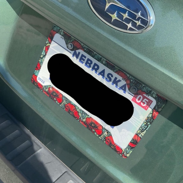 Stained Glass Ocean Wave License Plate Frame: Beach Car Decor, Beachy ...