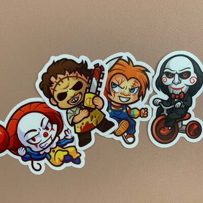 Horror Character Stickers - Etsy