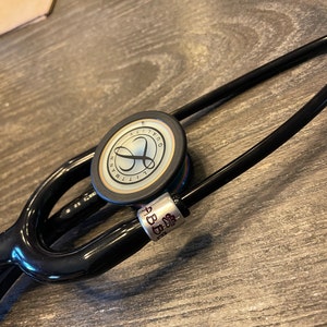 MA Stethoscope Ring MA Stethoscope Charm Hand Stamped - Etsy