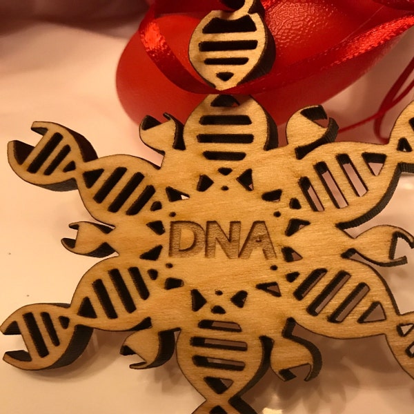 DNA Snowflake Ornament - Cleverly Aligned DNA Strands Into Wood ...