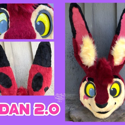 Bunny Fursuit Head Base 3D Printed Fursuit Mask, Furry Animal Toony ...